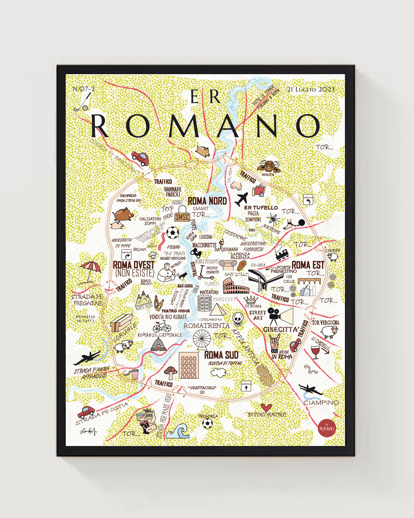 POSTER N.7 "Tutte le strade portano a Roma" – ER ROMANO